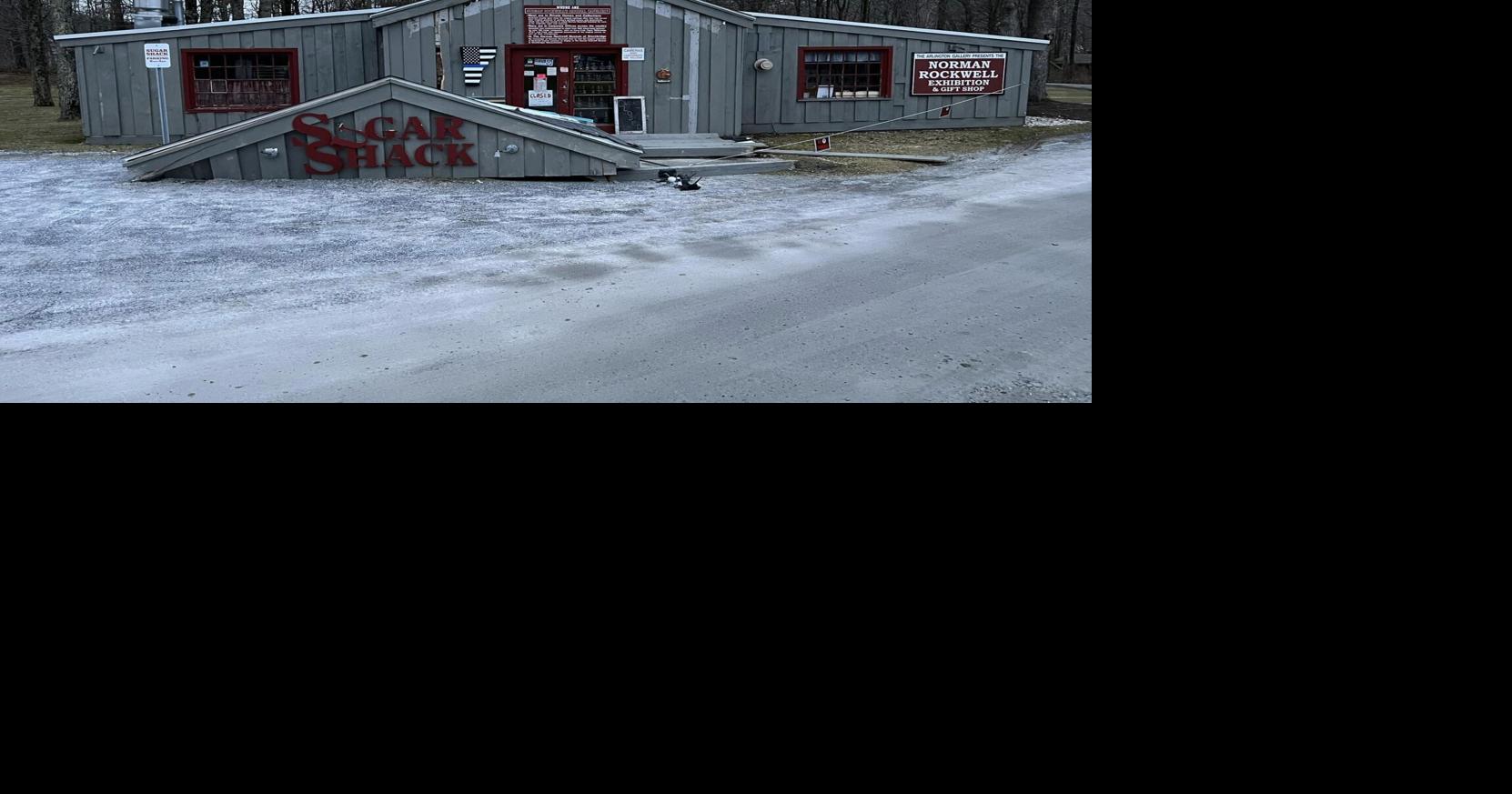 Sticky situation: Sugar Shack's front porch overhang knocked over ...