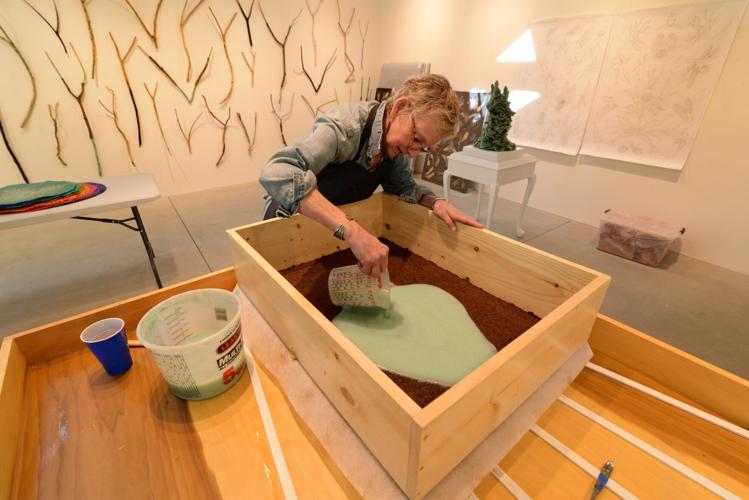 Michelle Samour in studio in North Bennington | | manchesterjournal.com