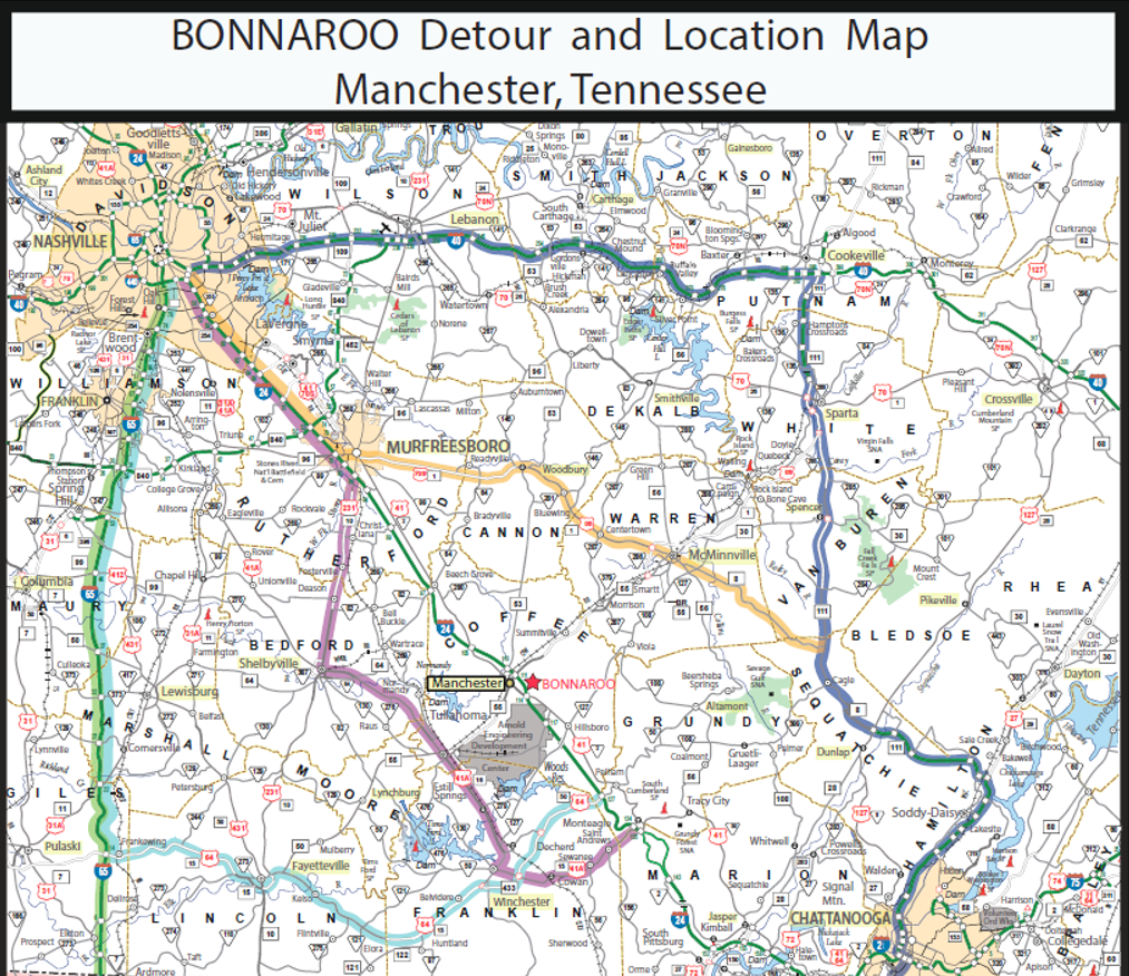 Updated traffic plans for Bonnaroo – Detours and where to avoid | Local ...