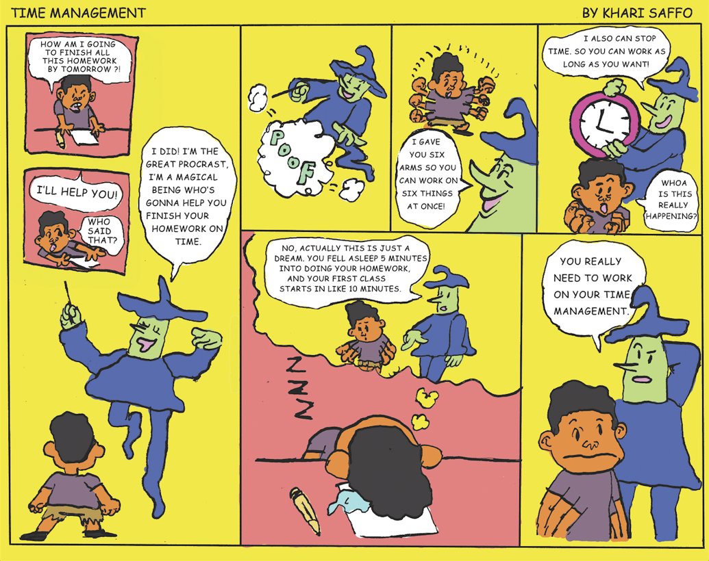 Social Commentary Cartoon: Ain't no one got 'Time Management' for that ...