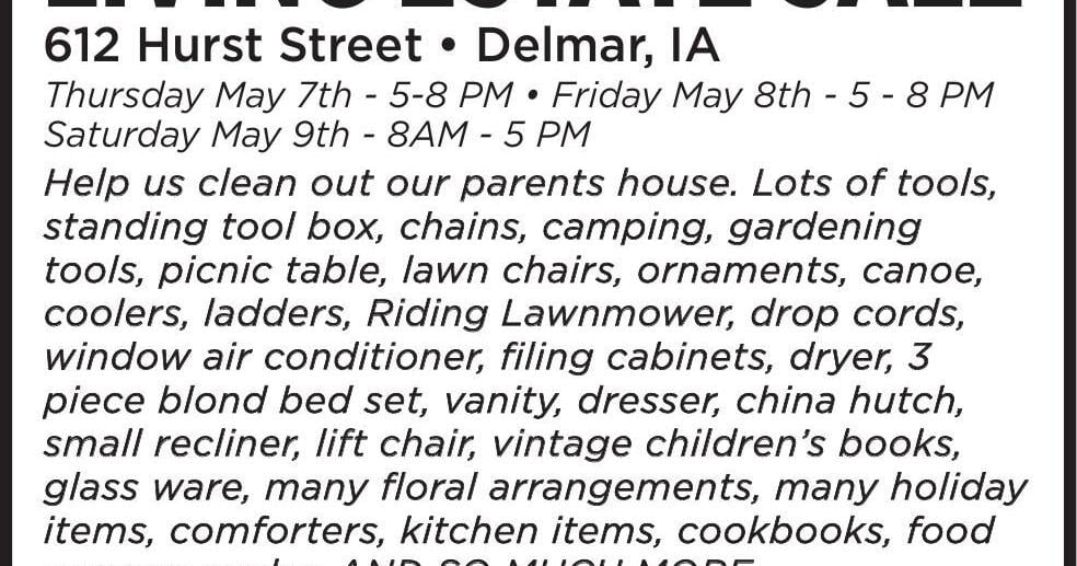 LIVING ESTATE SALE | Estate Sales | maqnews.com