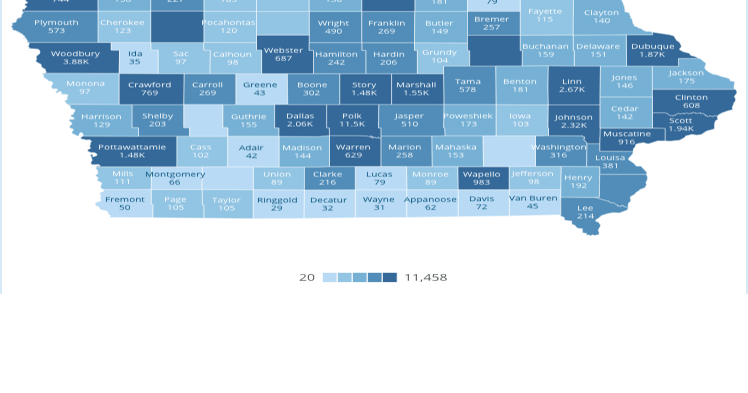 Iowa COVID-19 cases increase by 823 from Thursday to 54,653; five ...