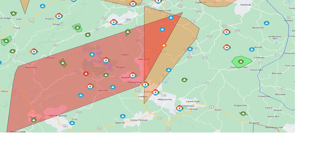 Power outages widespread throughout the region