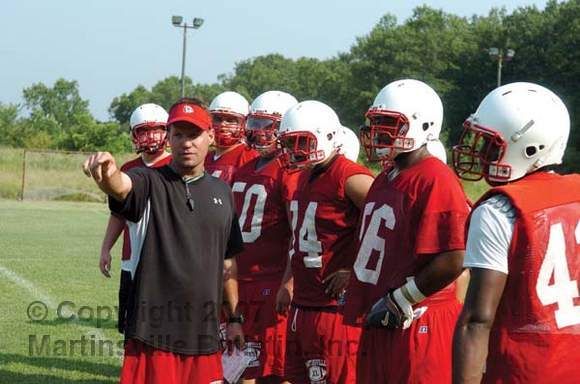 Martinsville opens camp with expected miscues, but tons of encouragement