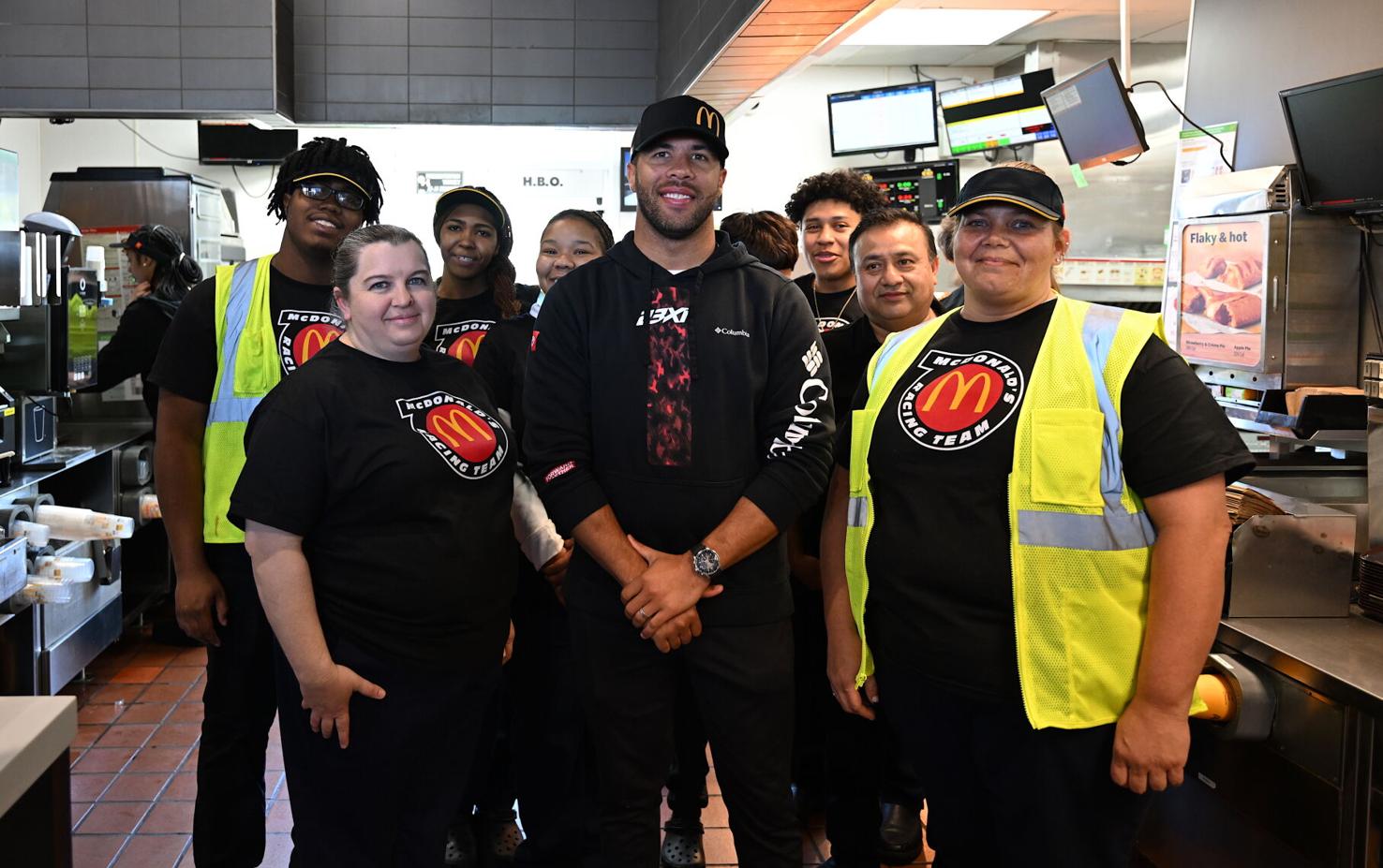 PHOTOS: Bubba Wallace visits Martinsville McDonalds