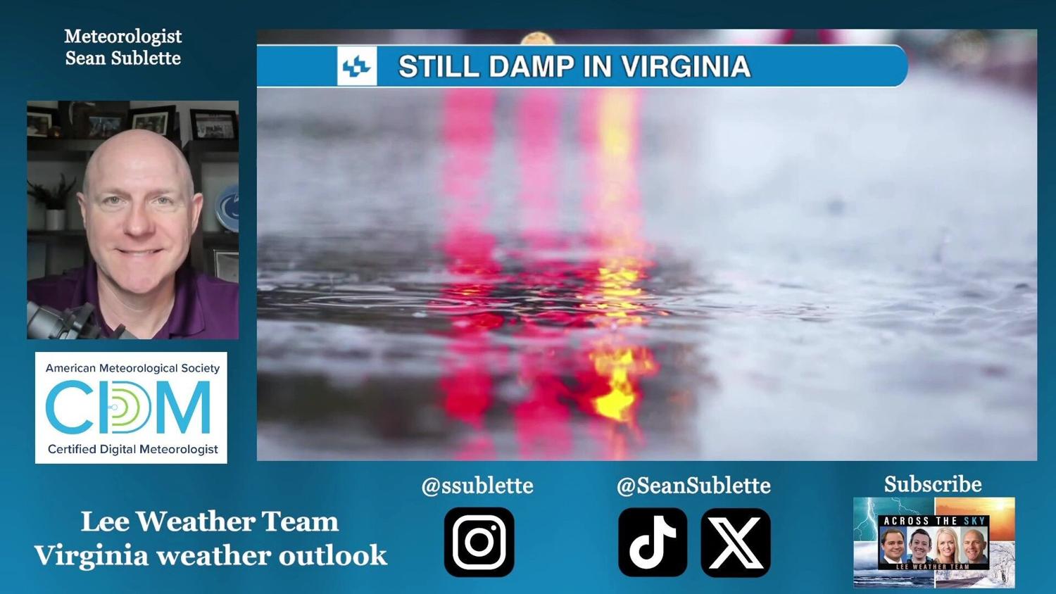 Clouds, but how much rain in Virginia Wednesday forecast?