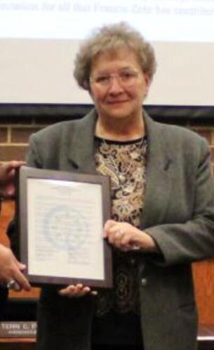 School Board honors Zehr's wife