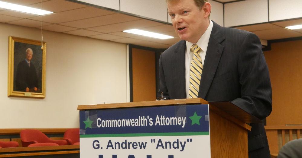 Hall announces he'll run for Commonwealth's Attorney this fall