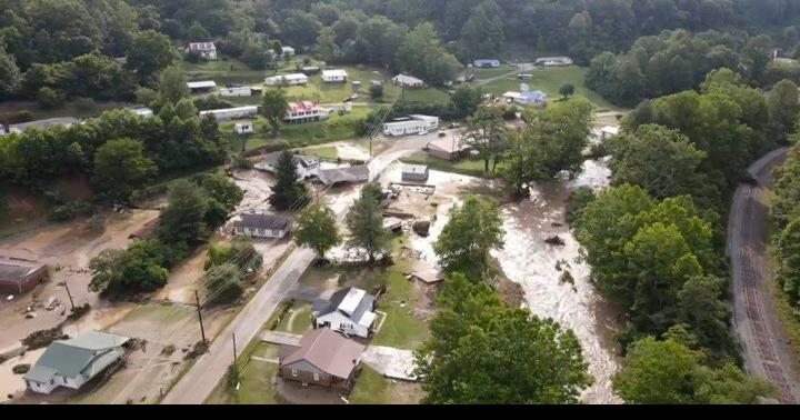 Aerial video captures devastation from flooding in Southwest Virginia