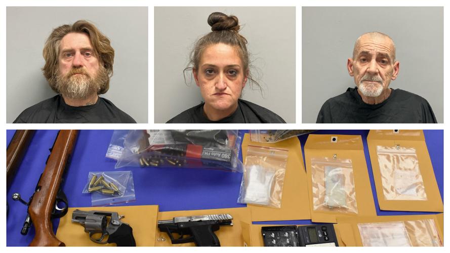 Three arrested after narcotics search at Pine Street home