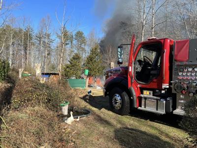 Fire destroys building in Patrick County