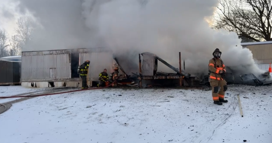 Mobile home destroyed in fire