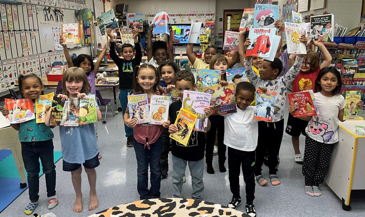 Axton Elementary students get new books to read