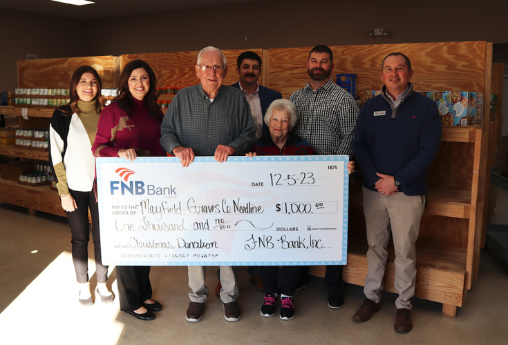 FNB makes $2,000 Christmas donation to two charities in Mayfield-Graves ...