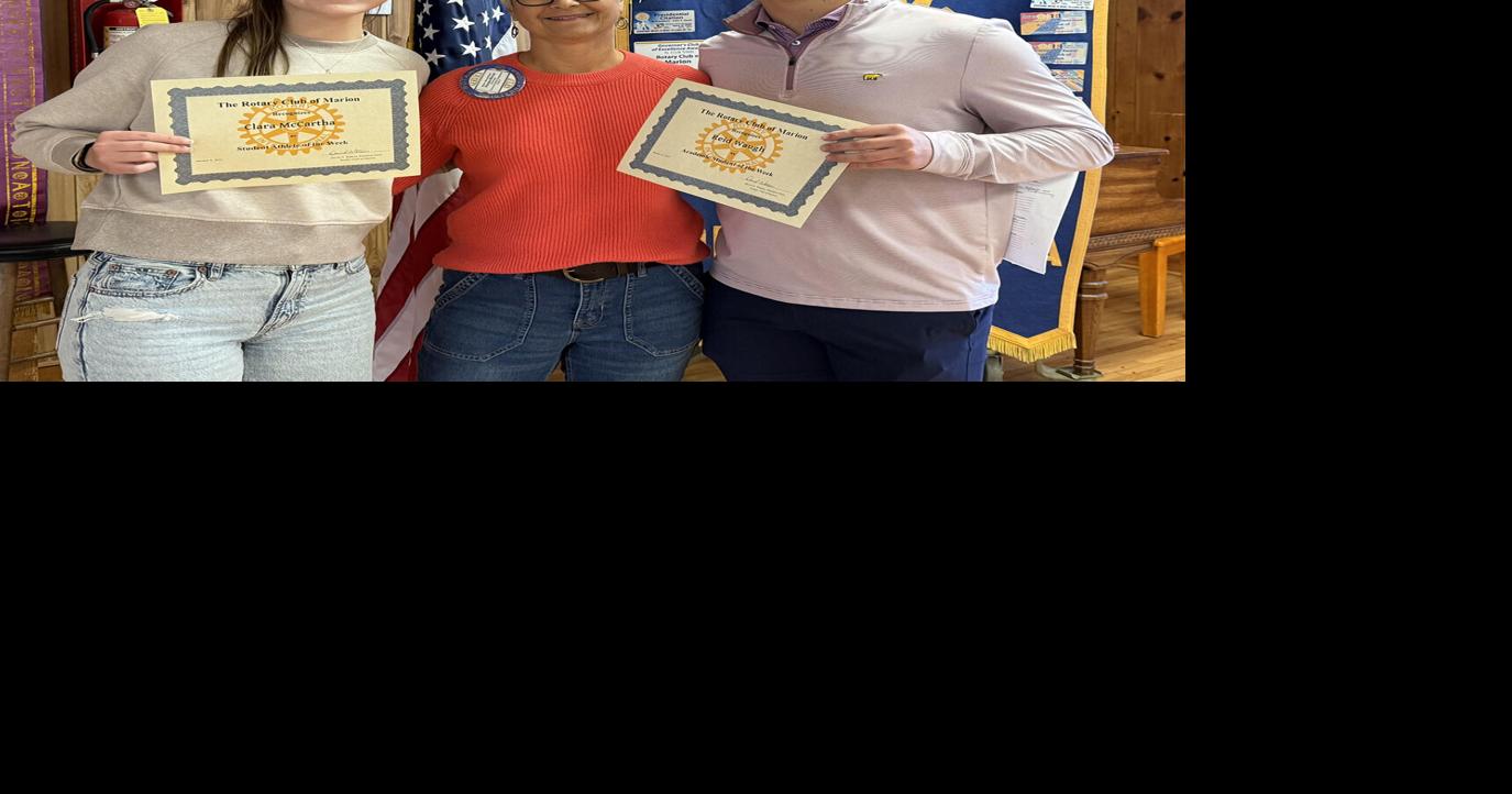Rotary Club of Marion honors Athlete, Student of the Week