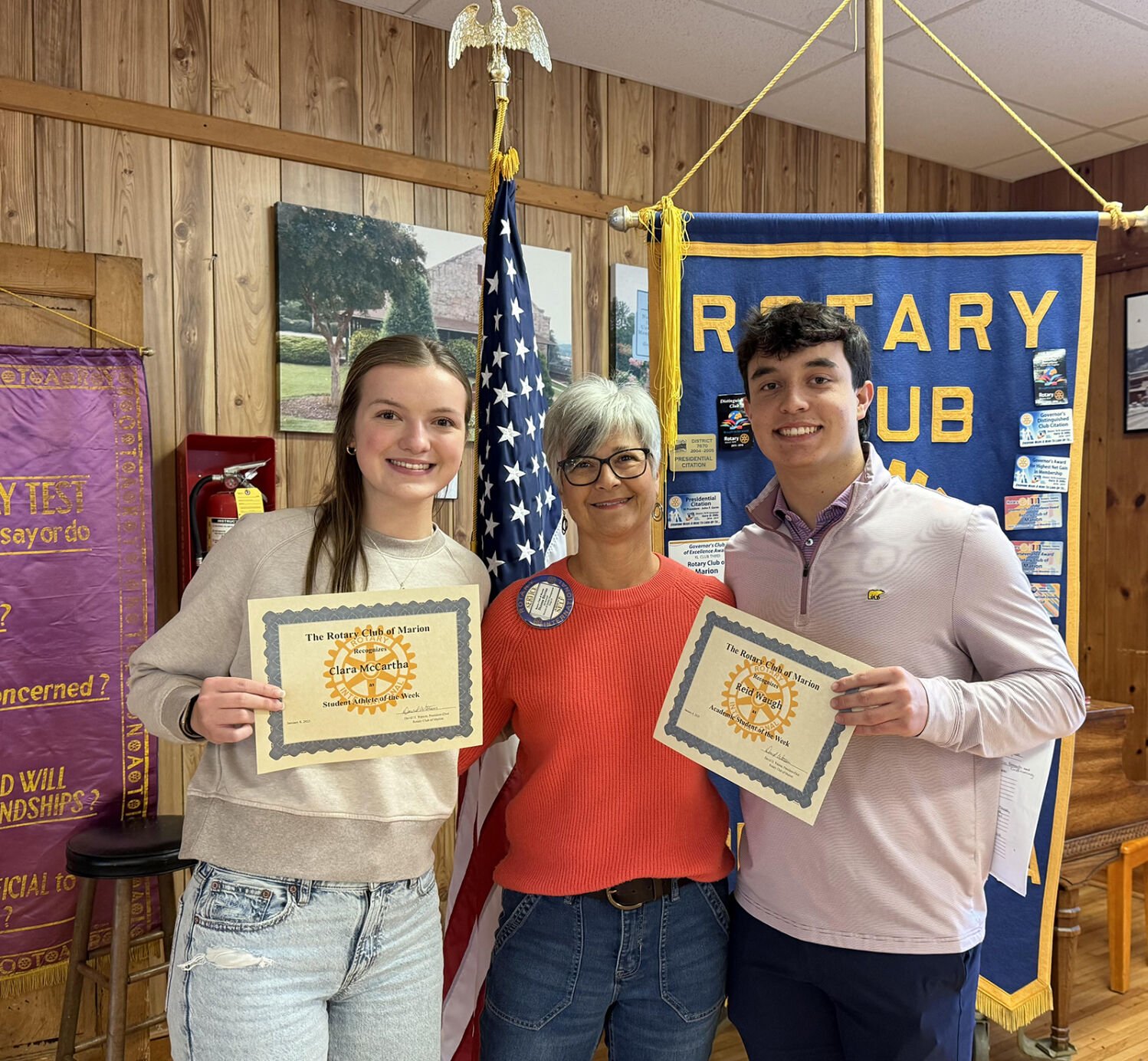 Rotary Club of Marion honors Athlete, Student of the Week