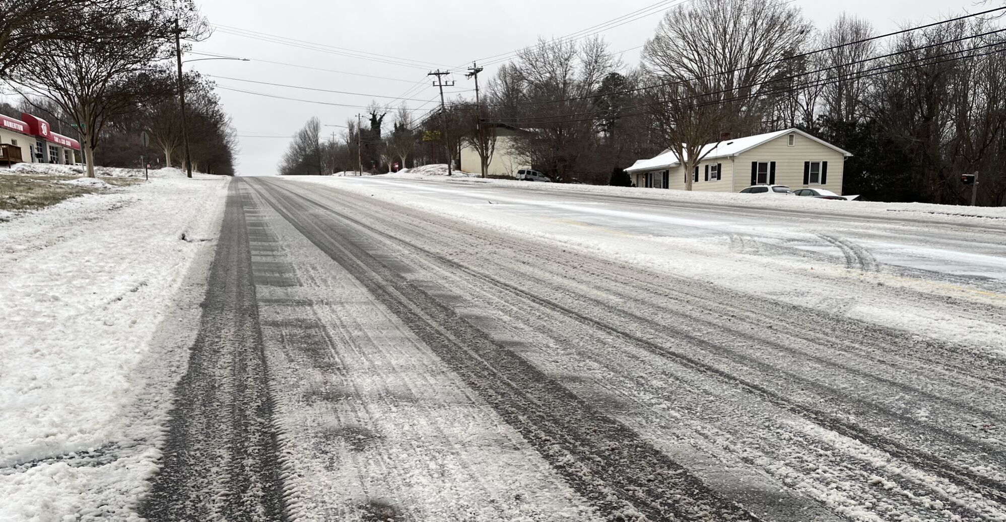 See photos of the snow, sleet in North Carolina on Jan. 25