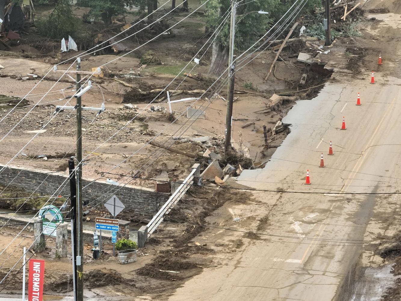 See aftermath of Hurricane Helene in McDowell County NC
