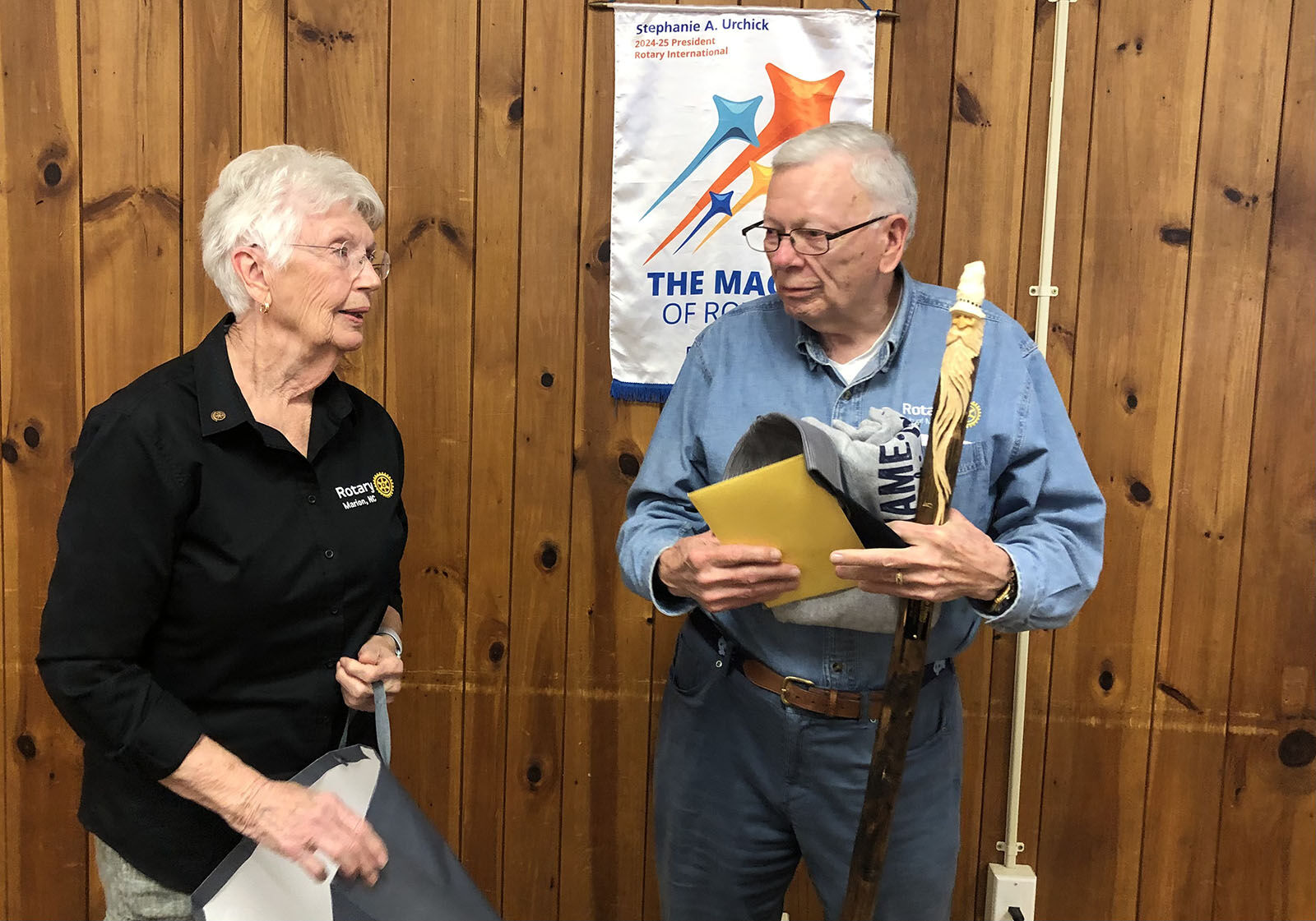 Annette Bryant, Bob Hunter honored in Marion NC