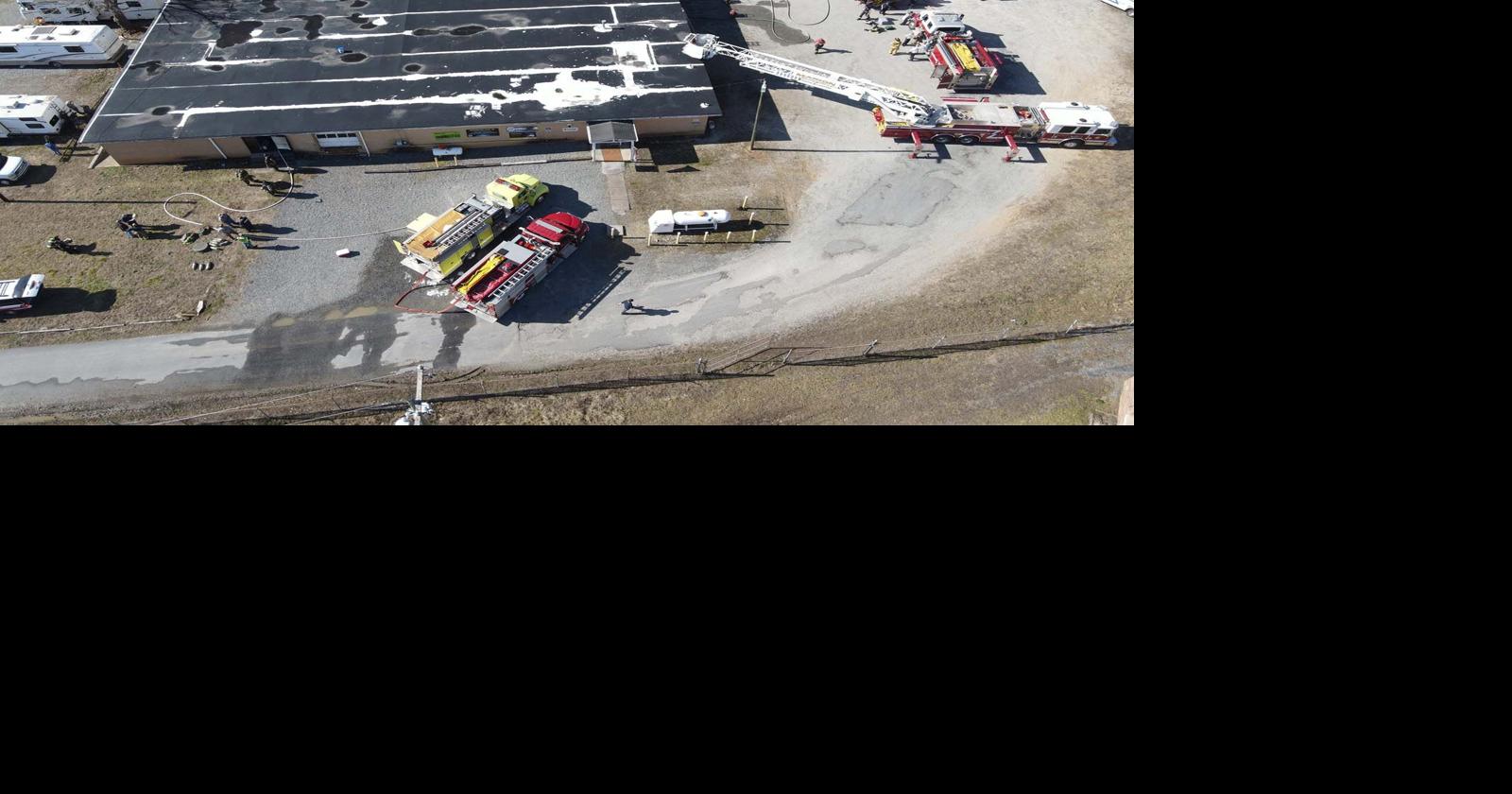 Firefighters tackle blaze at James Oxygen & Supply in Marion