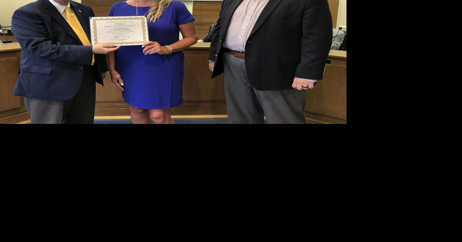Marion City Council honors Aimee Merrill as Citizen of the Month