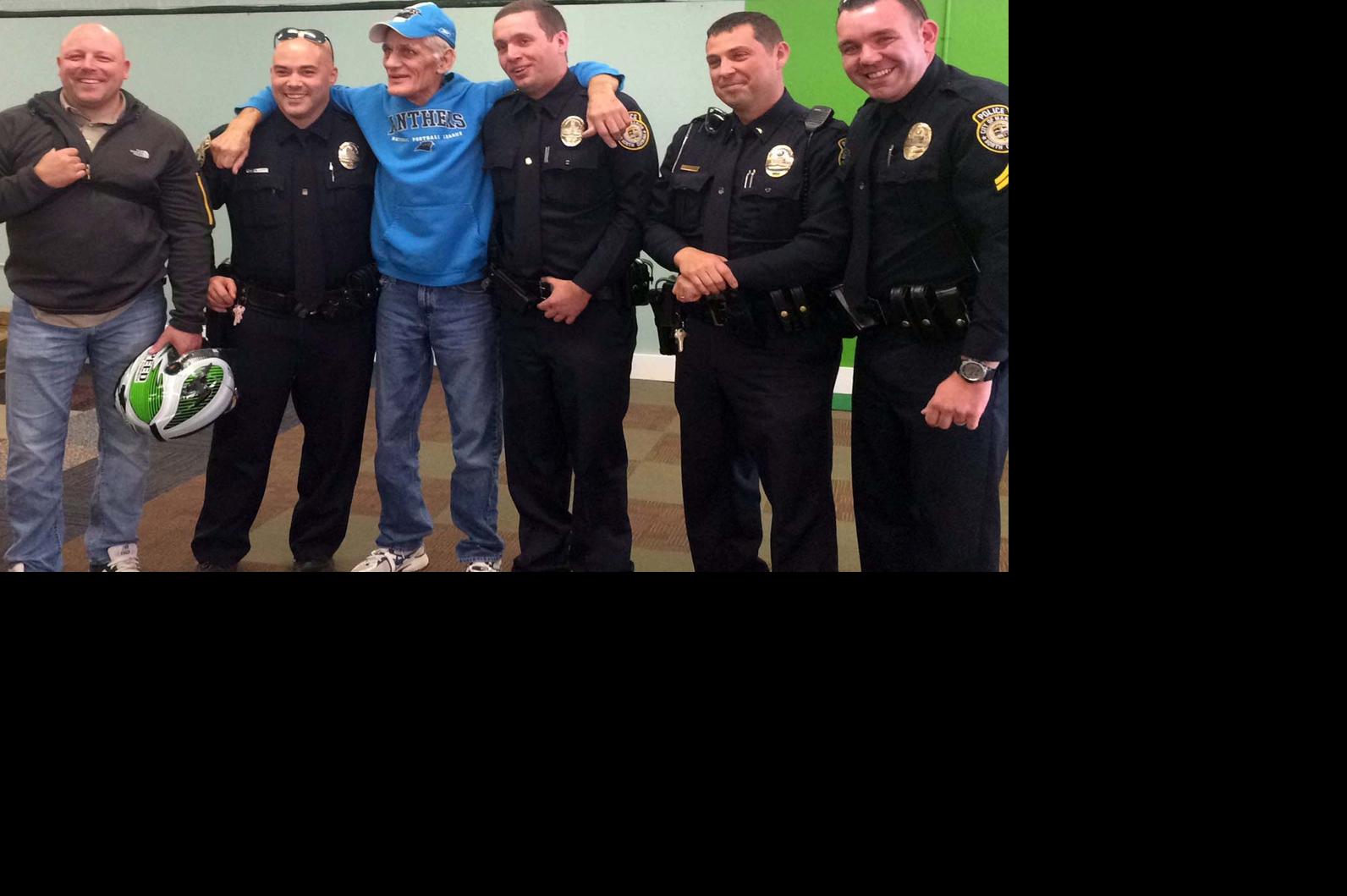 Marion police officers surprise local man for 65th birthday