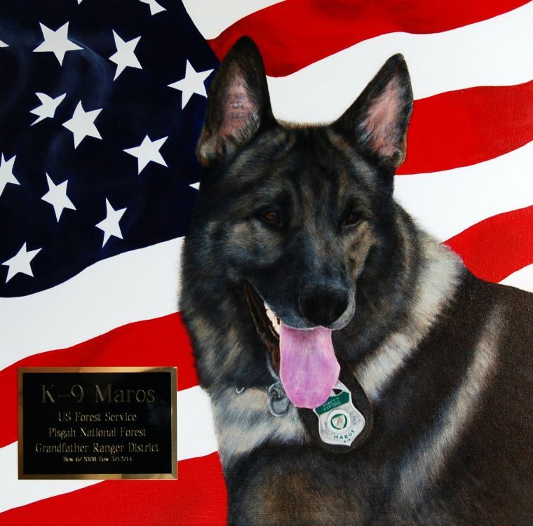 Crisp family receives K9 painting