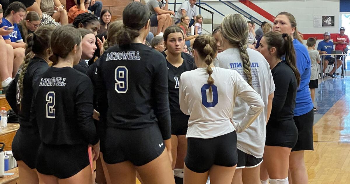 McDowell volleyball opens season with three-game sweep of Mitchell