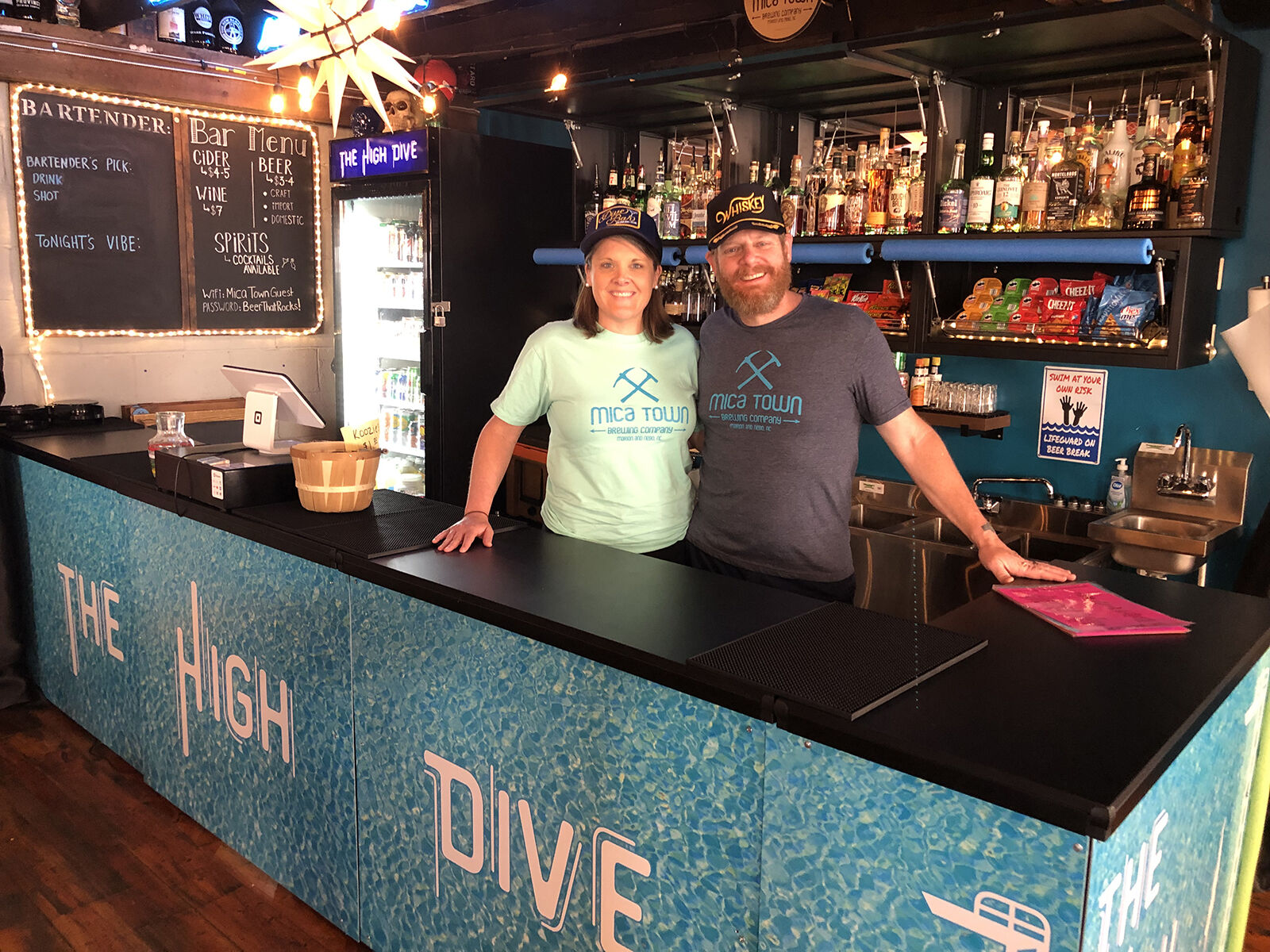Find Marion NC 's The High Dive bar above Mica Town Brewing
