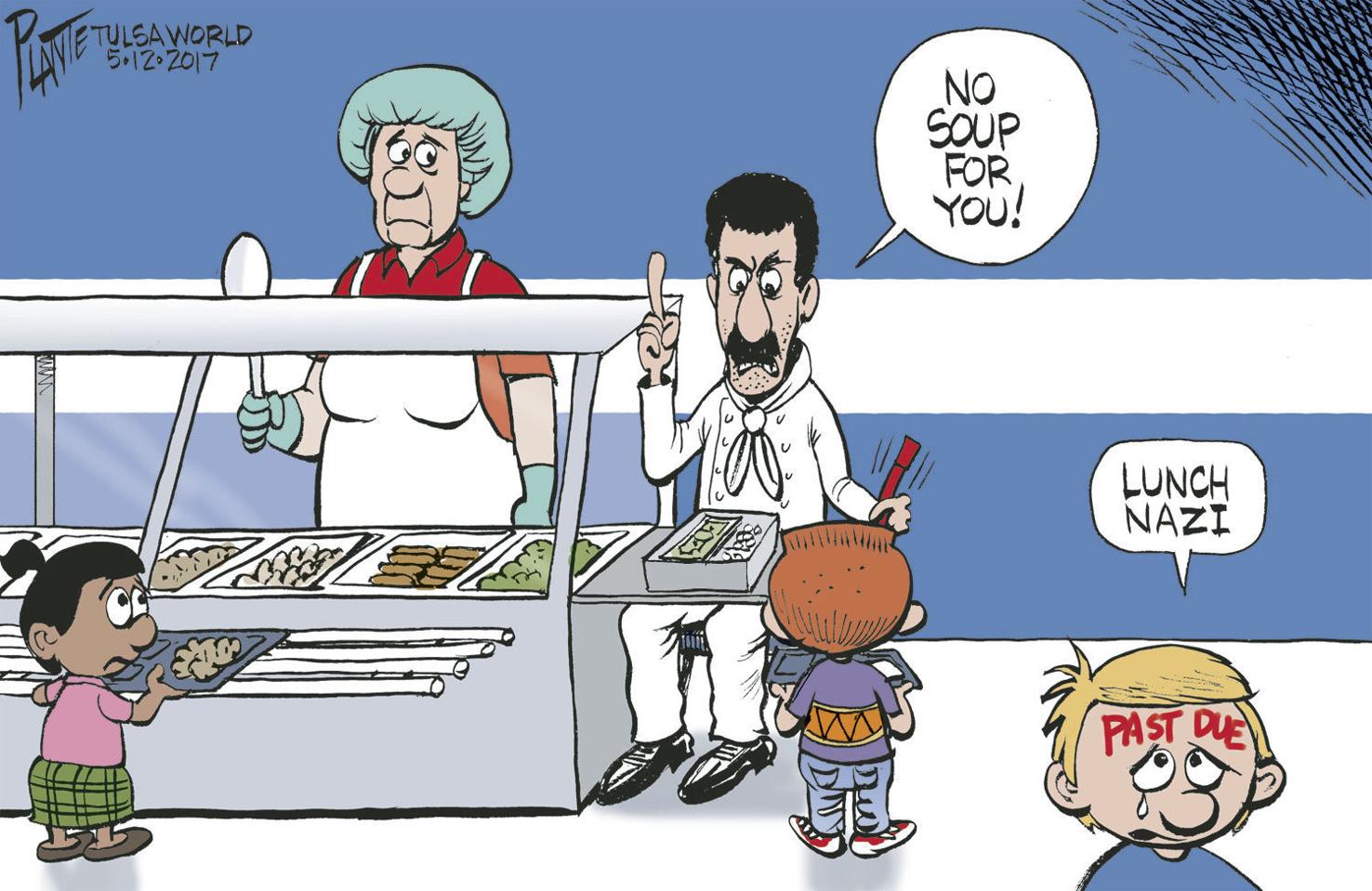 Bruce Plante Cartoon: School lunch shaming