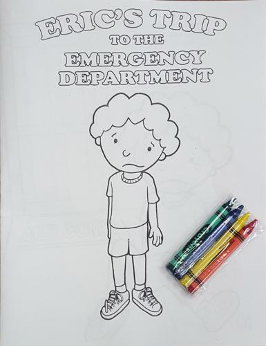 Coloring book helps children in emergency care