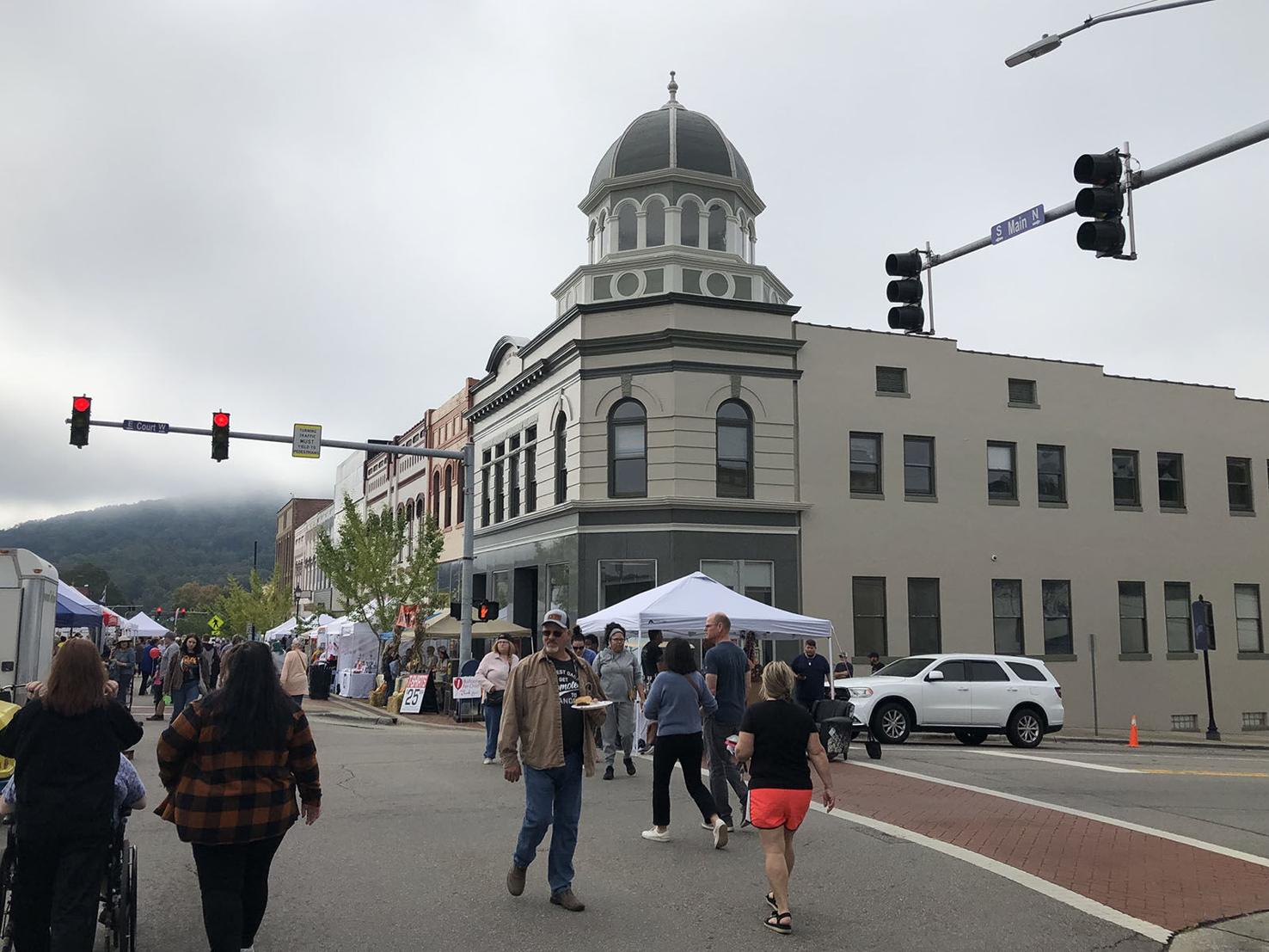 Downtown Marion NC site of Mountain Glory Festival Saturday