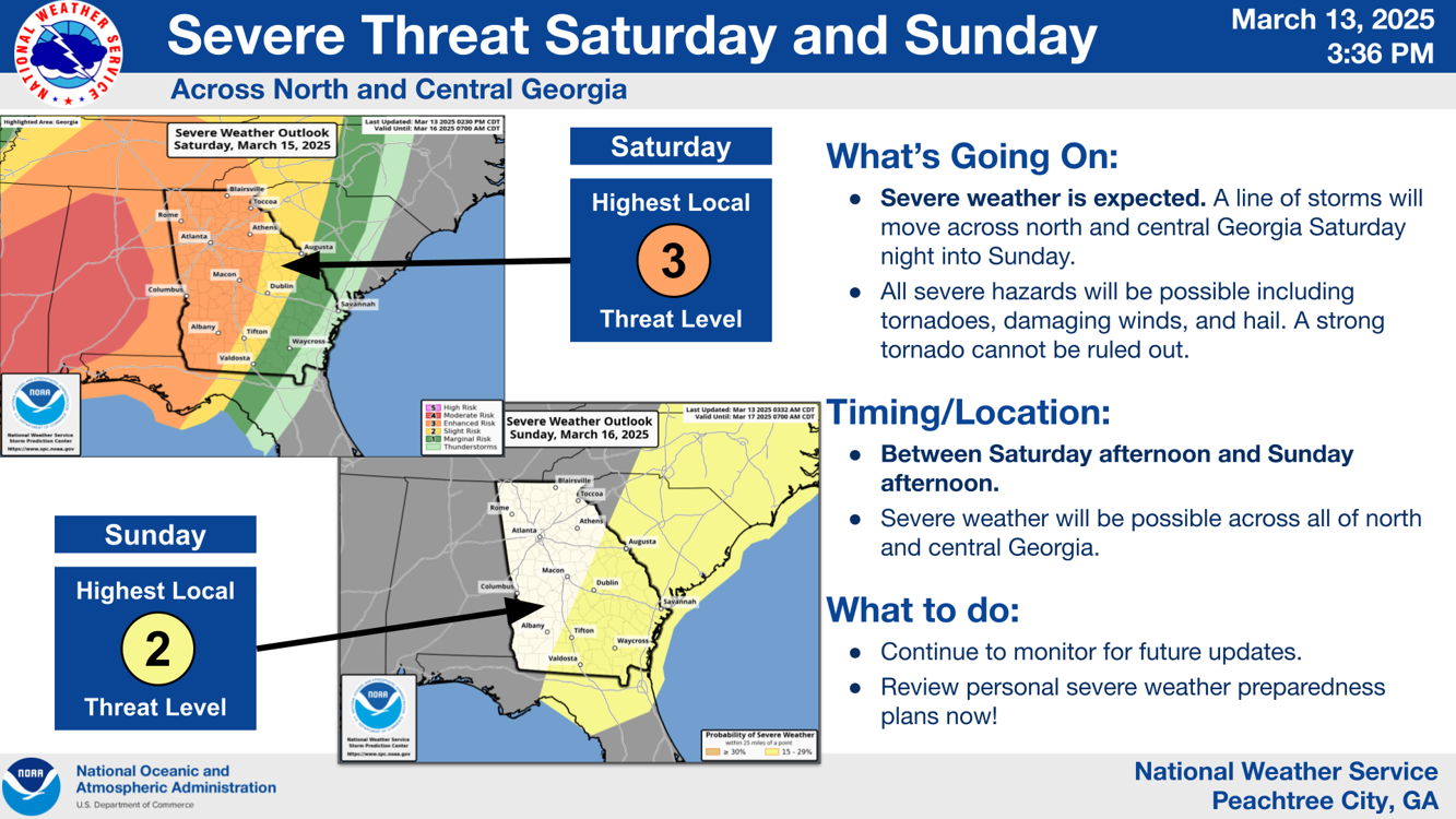Severe Thunderstorms Expected Saturday Night with High Winds, Chance of ...