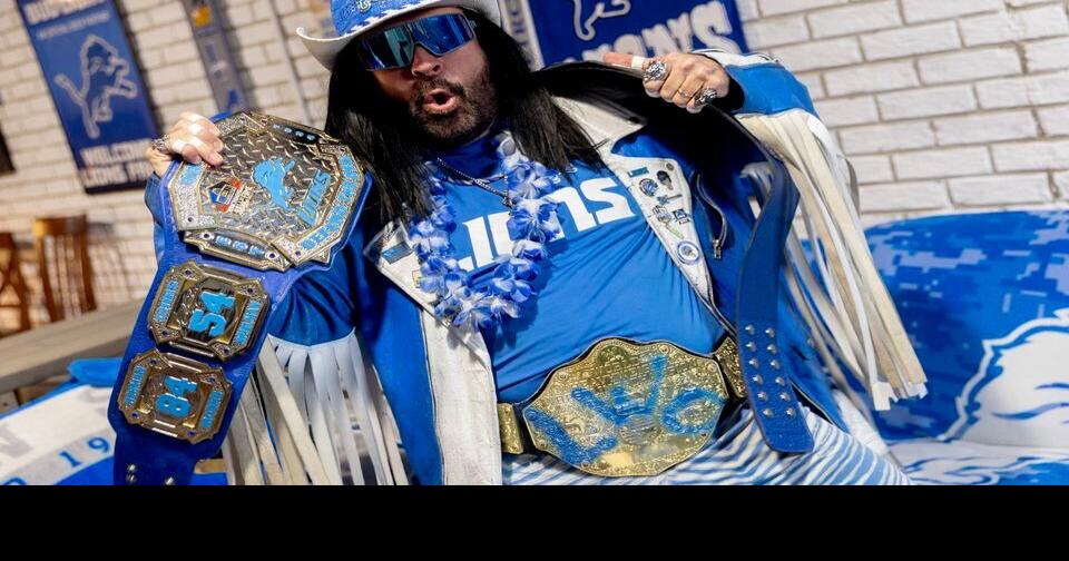 Oh Yeah! Detroit Lions super fan dresses up as ‘Macho Mane’ at home ...