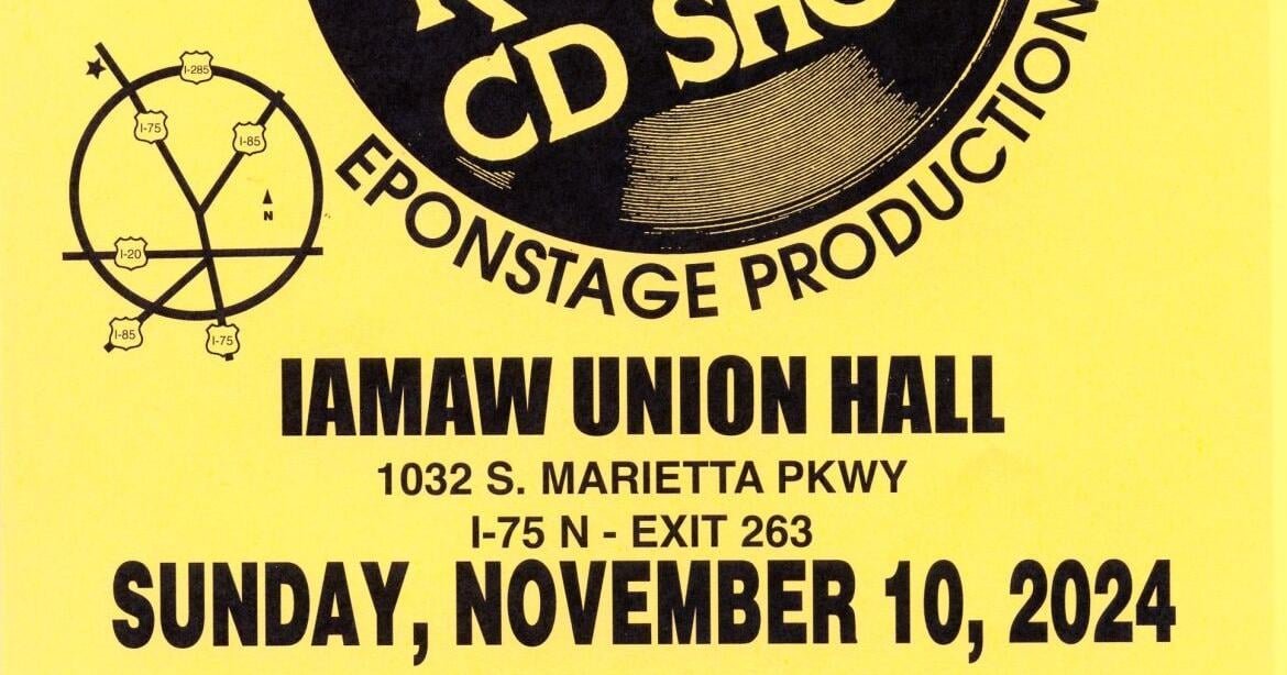 THE ATLANTA RECORD & CD SHOW - SUNDAY - NOVEMBER 10 - 2024 | Press ...