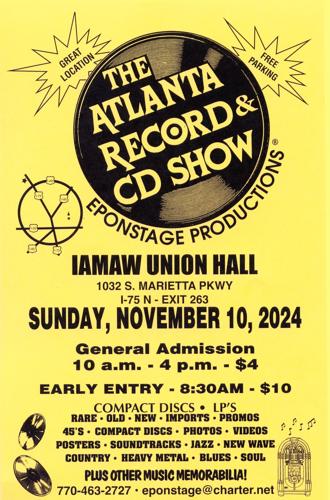 THE ATLANTA RECORD & CD SHOW - SUNDAY - NOVEMBER 10 - 2024 | Press ...