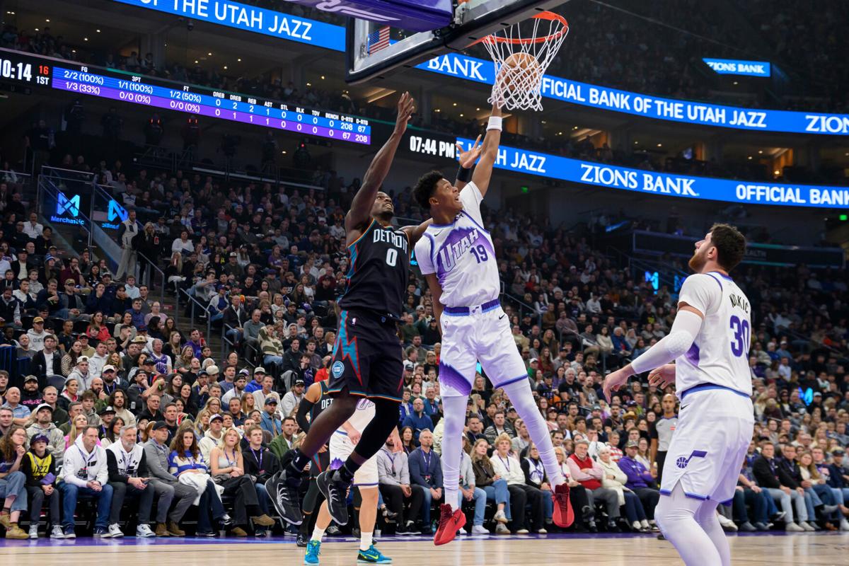 Ace Bailey leaves Jazz-Pistons game with a hip strain | Wire ...