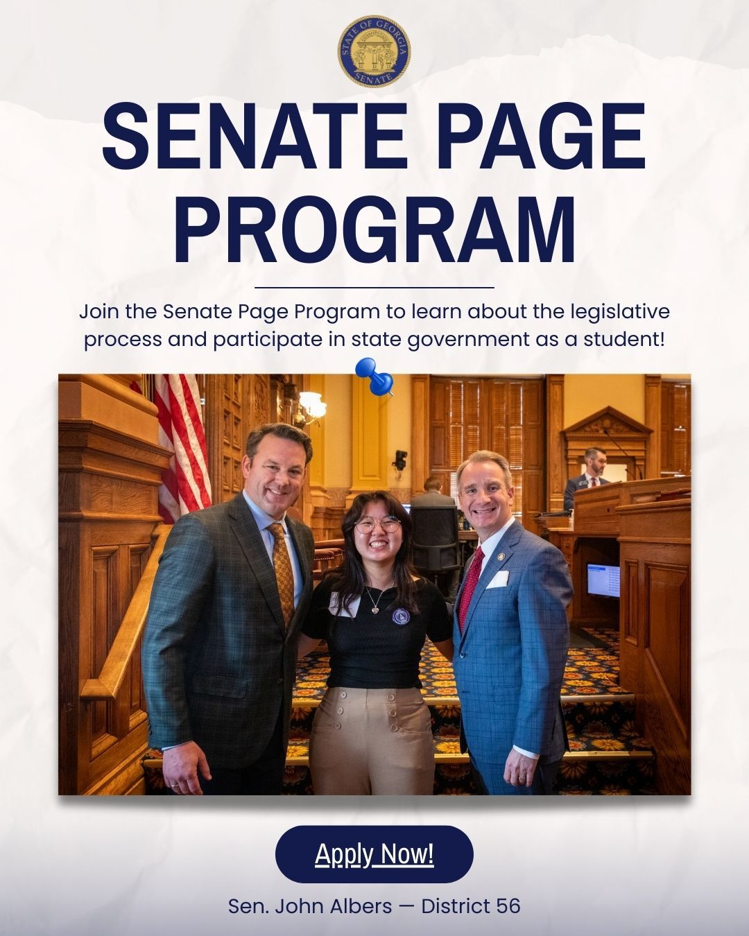 Sen. John Albers urges students to apply for the Senate Page | News ...