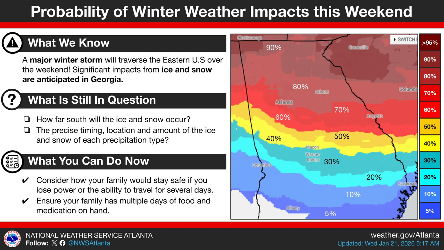 Cobb braces for possible ice, snow and freezing rain this weekend ...