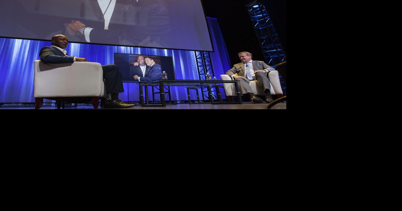 At Cobb Chamber event, Evander Holyfield credits mother, faith with ...