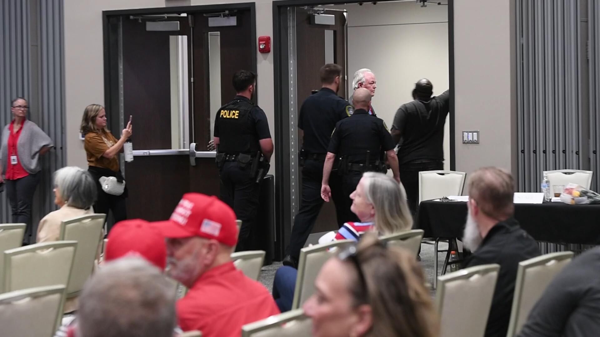 UPDATE: Three Arrested at Marjorie Taylor Greene Town Hall in Acworth ...