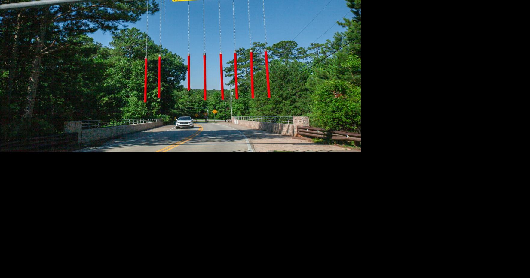 Covered bridge warning pipes broken one day after installation | News ...