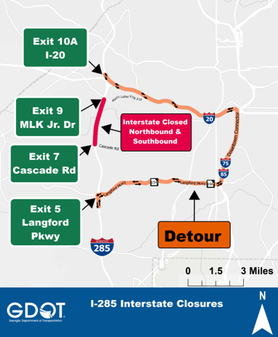 I-285 closure expected to snarl traffic across metro Atlanta this ...