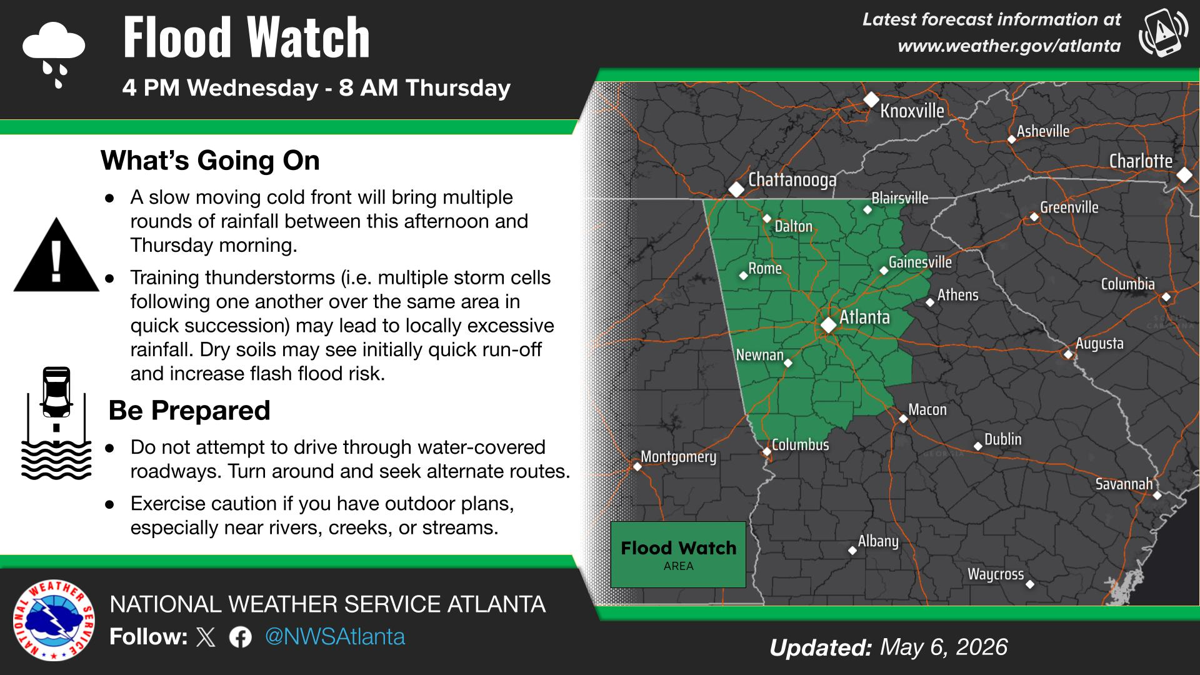 NWS says to stay home and be alert as thunderstorms bring potential ...