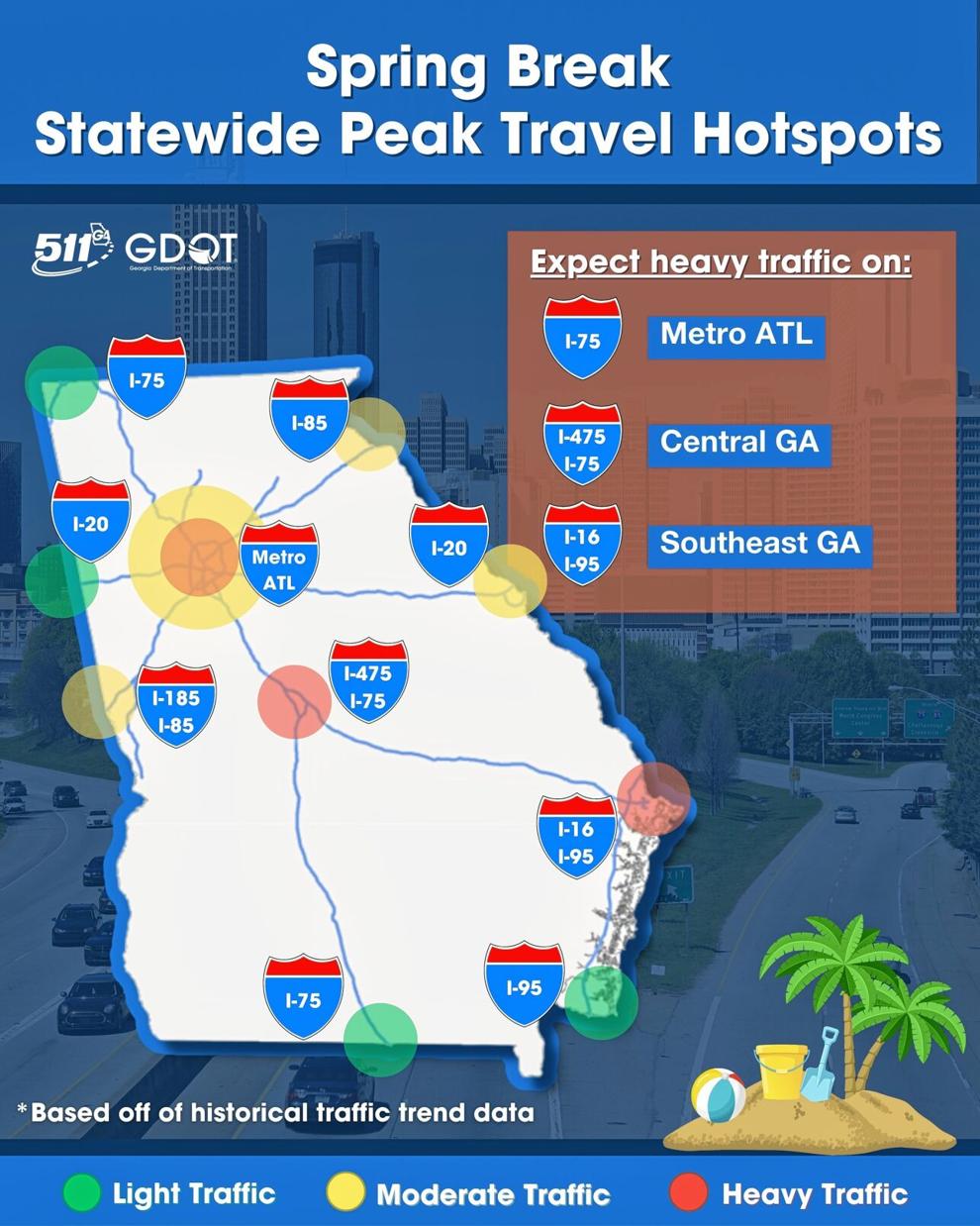 Spring Break Travel Alert: Georgia DOT suspends lane closures | News ...