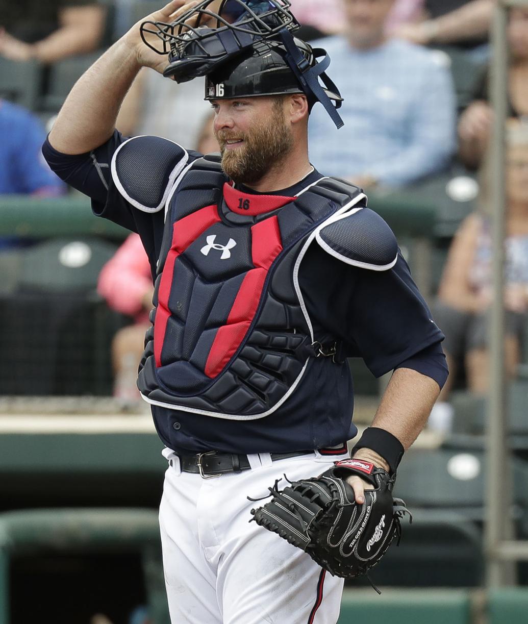 Brian McCann back behind plate for Braves for first time in five years ...