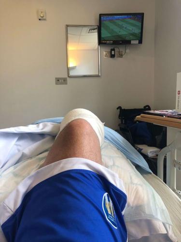 Amputee footballer celebrates scoring first goal since losing leg ...