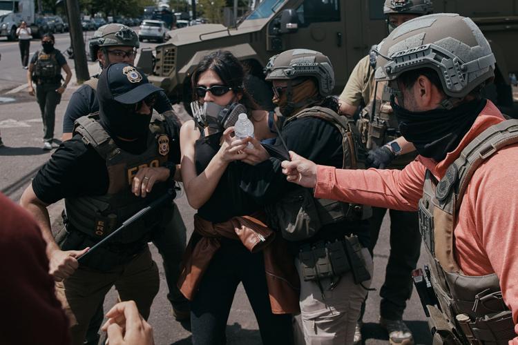Protesters clash with law enforcement outside a New Jersey detention ...