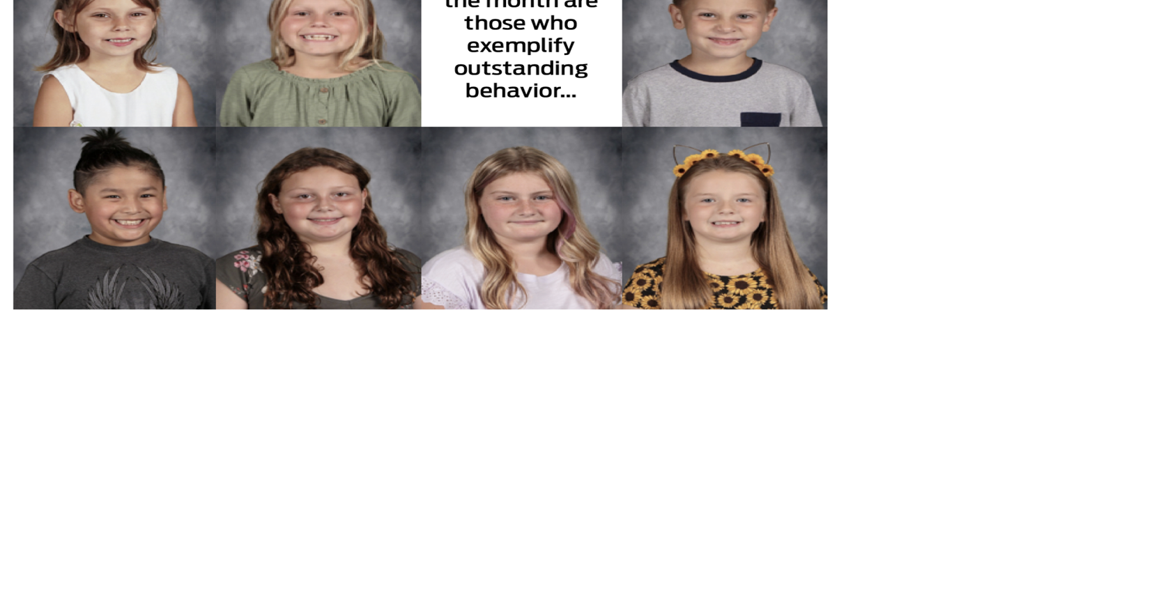 STUDENTS OF THE MONTH – SEPT. 2023 – MCGREGOR ELEMENTARY SCHOOL ...