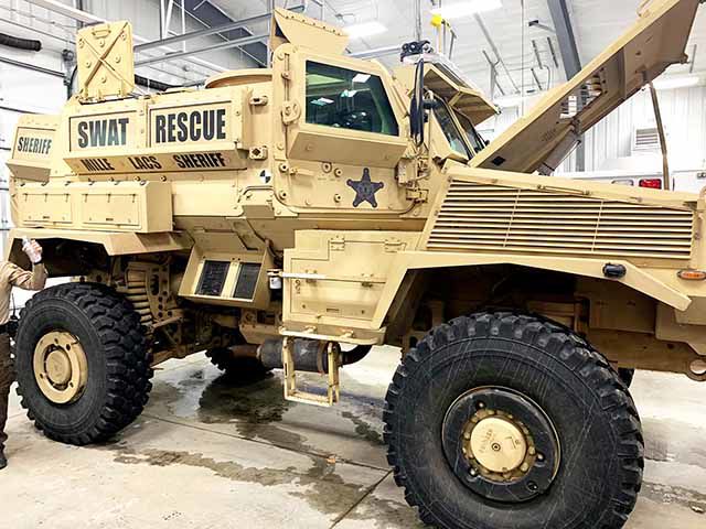 Law Enforcement Section - MRAP military vehicle acquired by Sheriff’s ...